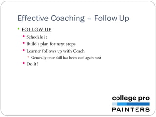 College Pro Painters - Coaching | PPT