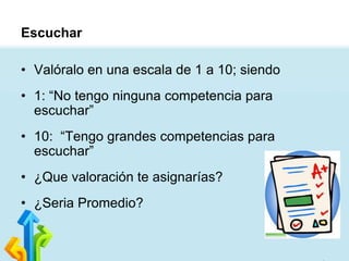 Coaching coloquio 2 - el arte de escuchar | PPTX