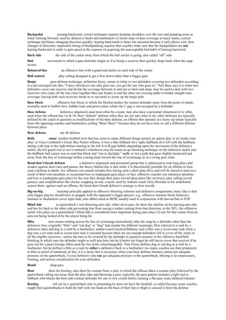 Coaching Football Terms of Football | PDF