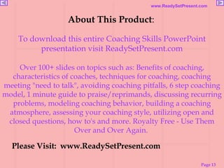 COACHING SKILLS POWERPOINT | PPT