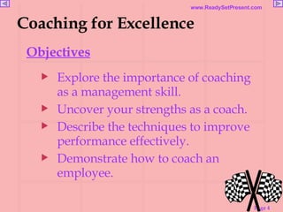 COACHING SKILLS POWERPOINT | PPT