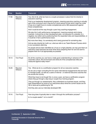 Coaching Successes In Corporate America Part3 | PDF