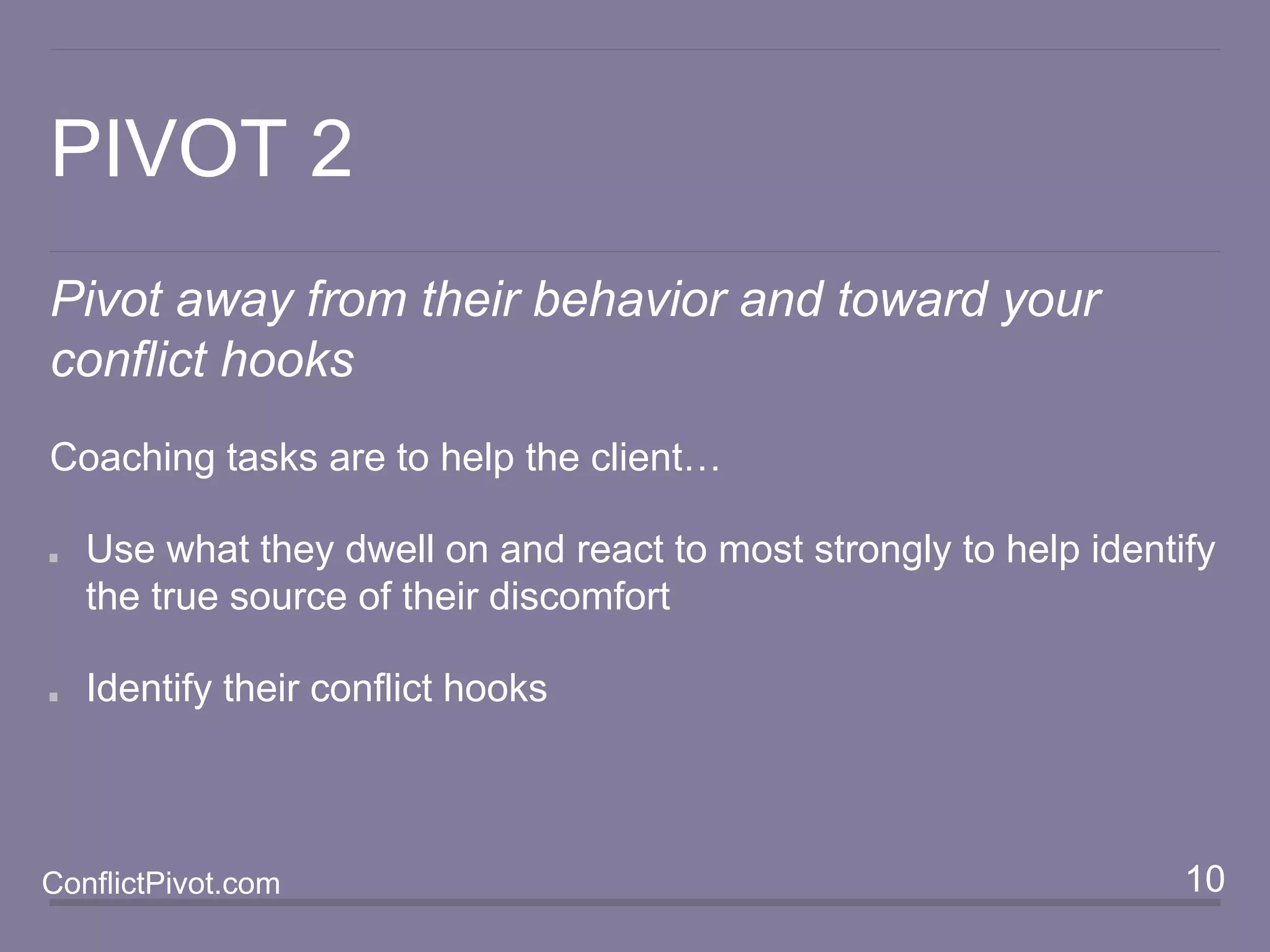 Coaching the Conflict Pivot | PPTX