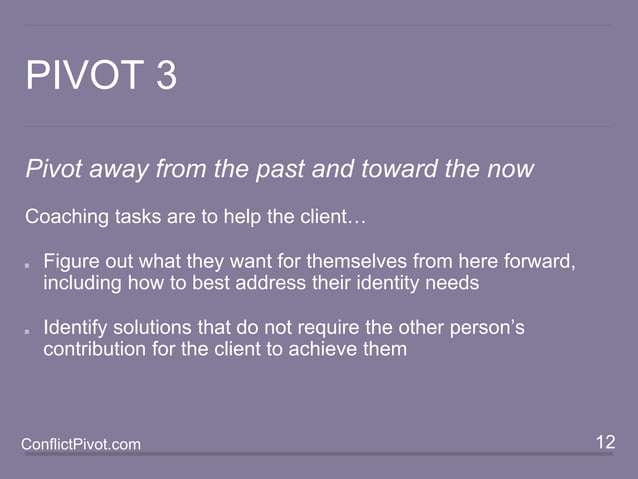 Coaching the Conflict Pivot | PPTX