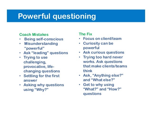 Coaching Questions