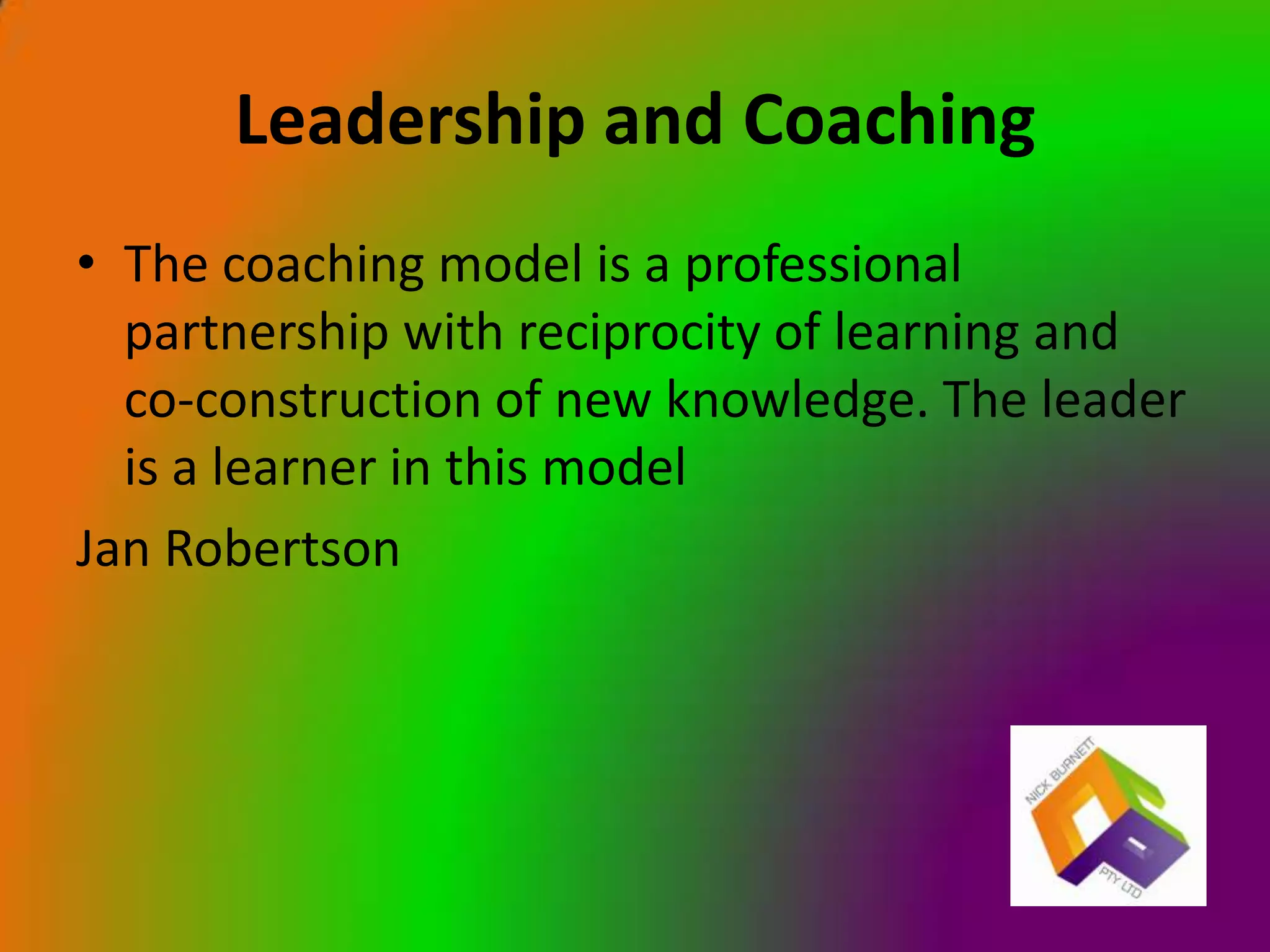 Coaching and leadership | PPTX
