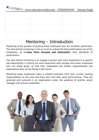 Coaching and mentoring | PDF