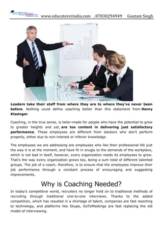 Coaching and mentoring | PDF