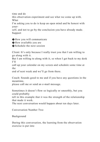 Coaching Case Studies Case Study Number 1 Maria i.docx