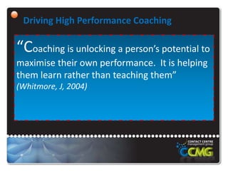 Driving High Performance Coaching | PPTX