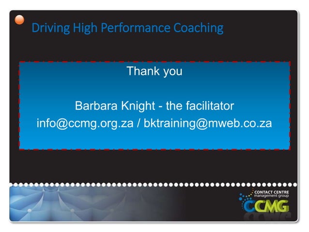 Driving High Performance Coaching | PPTX