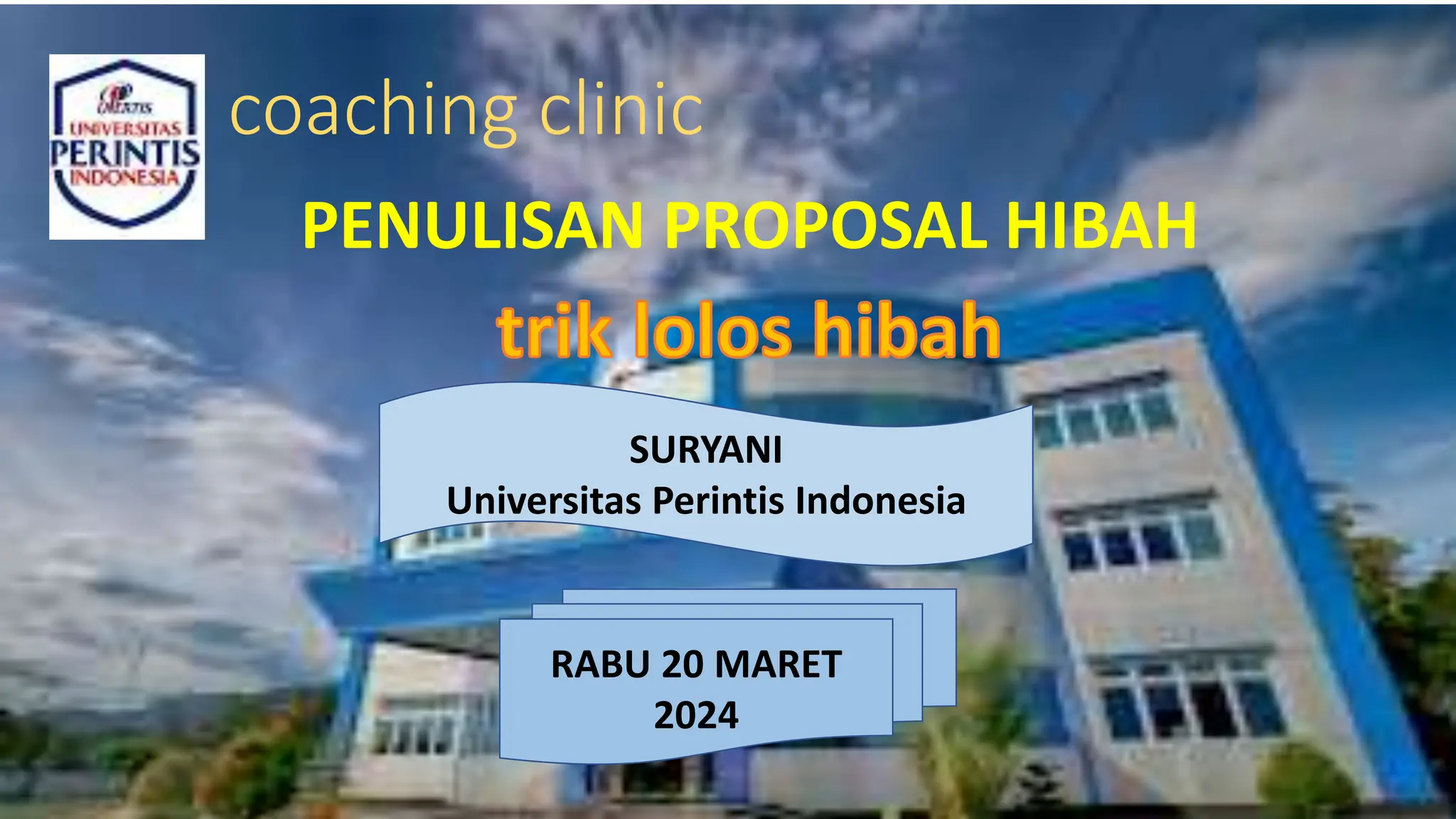 Penulisan proposal hibah (trik lolos hibah) | PPTX