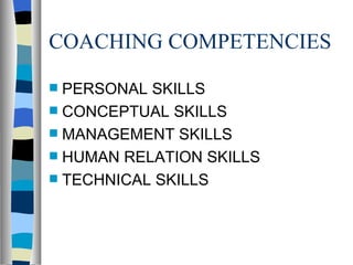 Coaching competencies | PPT | Sports