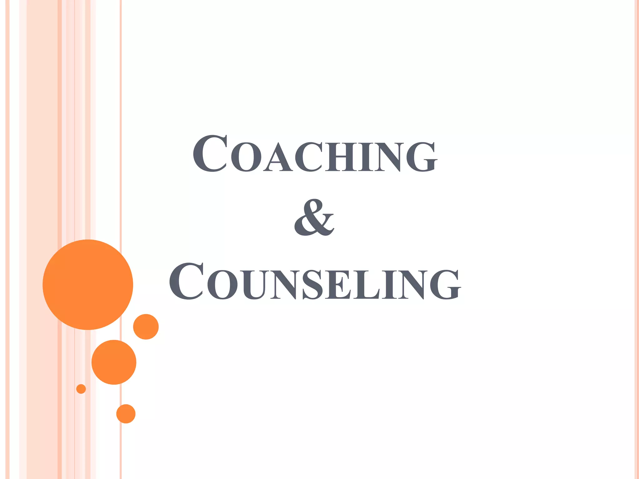 Coaching and Counselling | PPTX