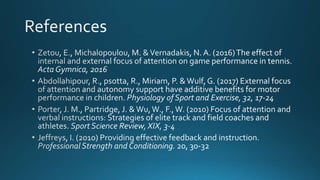 The Use Of External vs Internal Coaching Cues In Regard To The Athletes ...