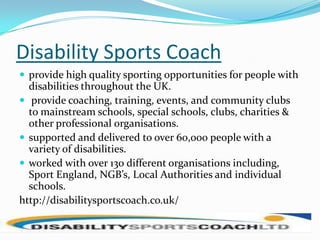 Coaching disabled athletes | PPTX