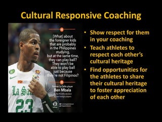 Coaching diverse athletes | PPTX