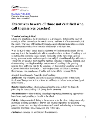 Coaching ethics | DOCX