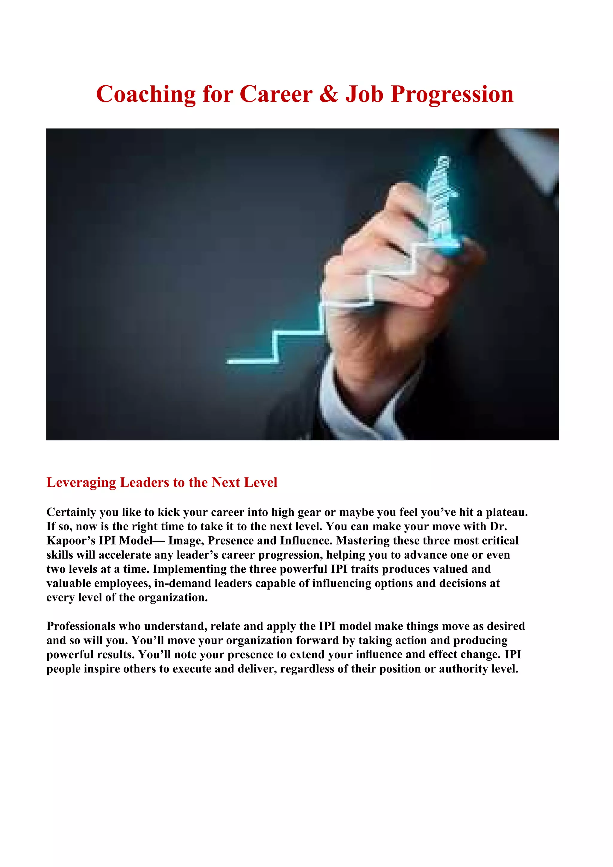 "Coaching for Career Progression" | PDF