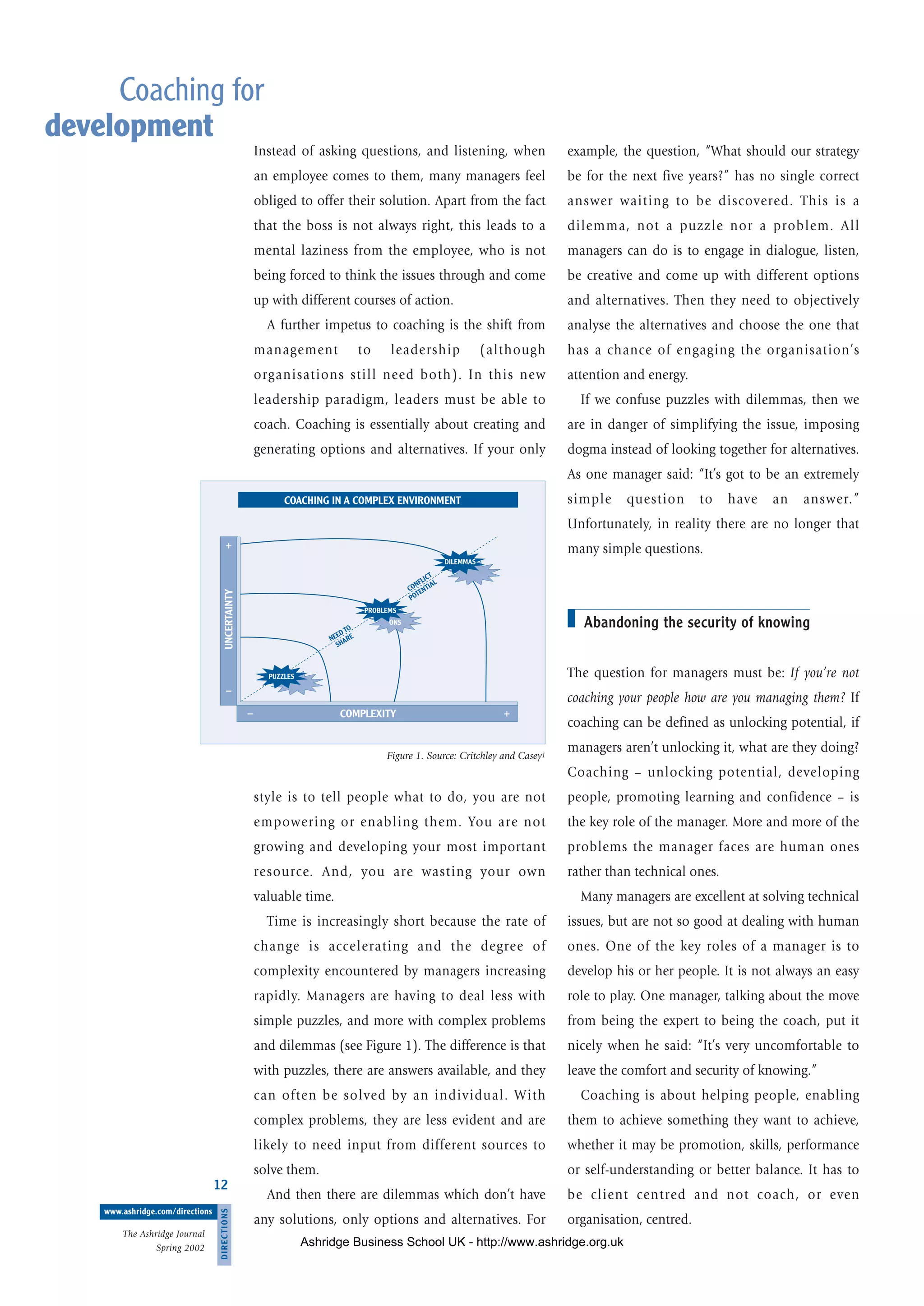 Coaching for development | PDF