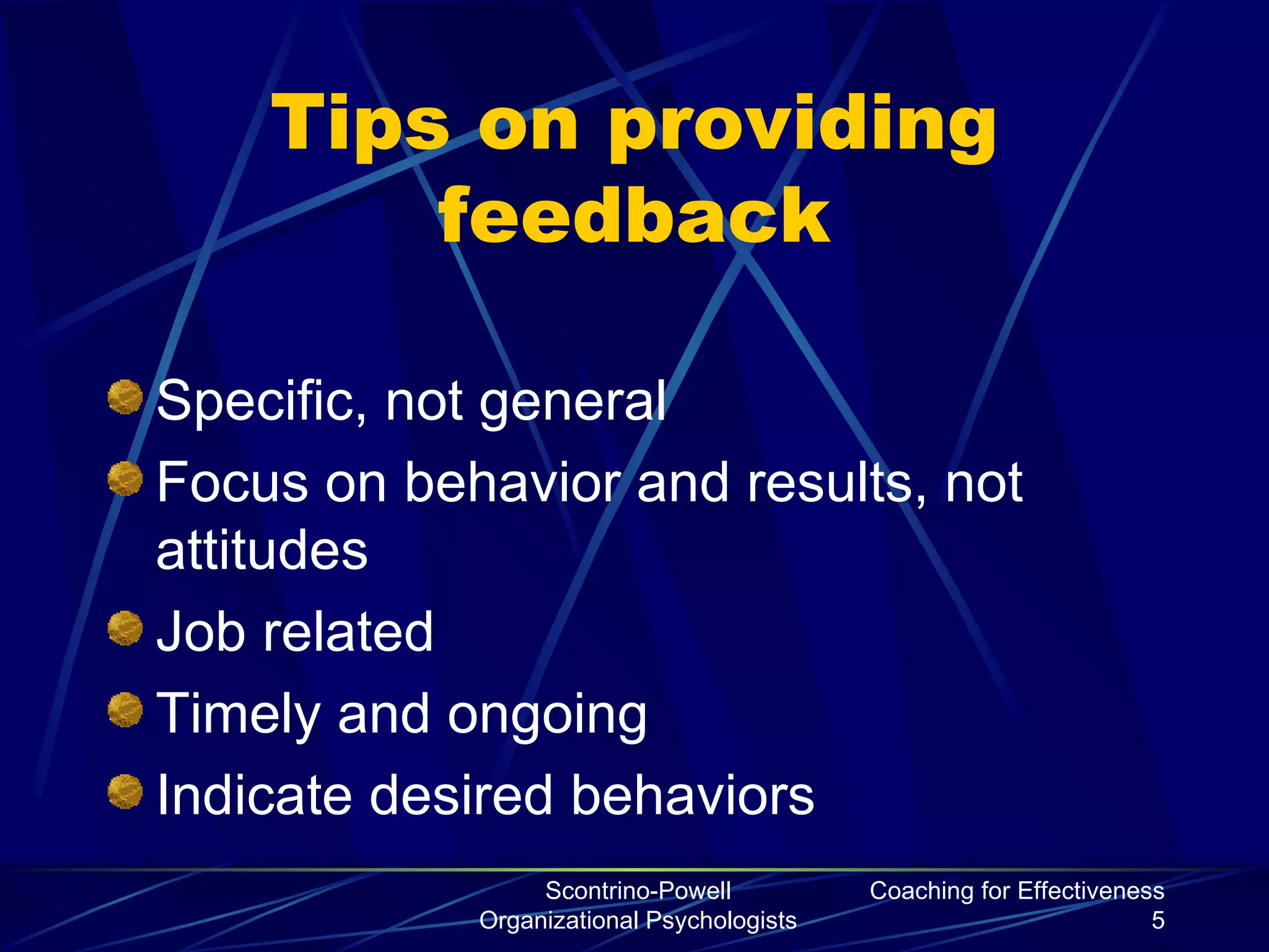 Coaching For Effectiveness | PPT