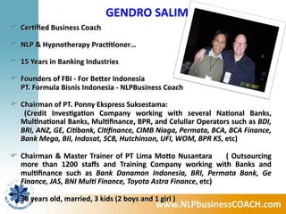 Coaching for entrepreneurs dikti - Gendro Salim | PPT