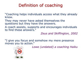 Coaching for Performance - @Ei4Change | PPTX