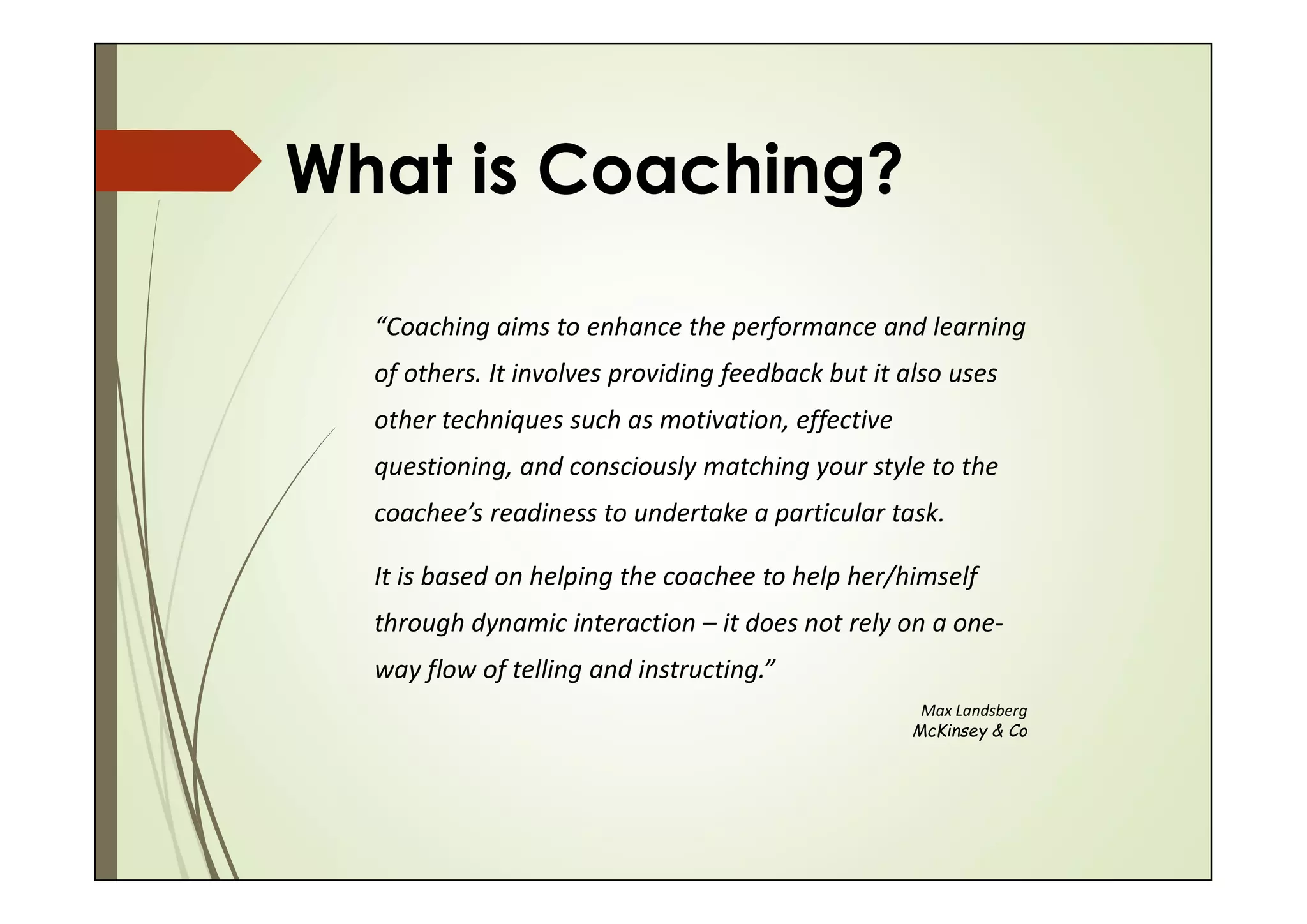 Coaching for Performance | PDF
