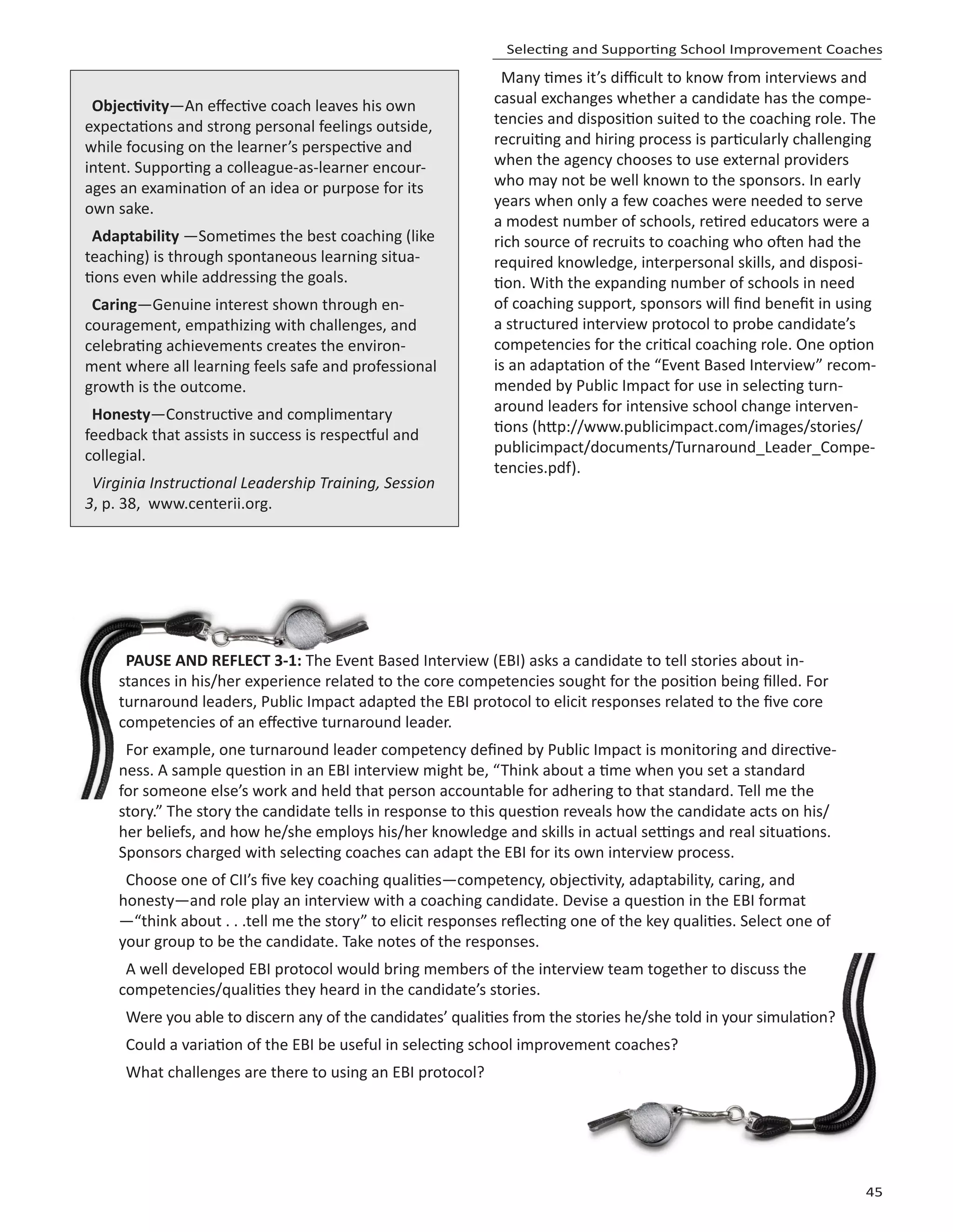 Coaching for school improvement | PDF