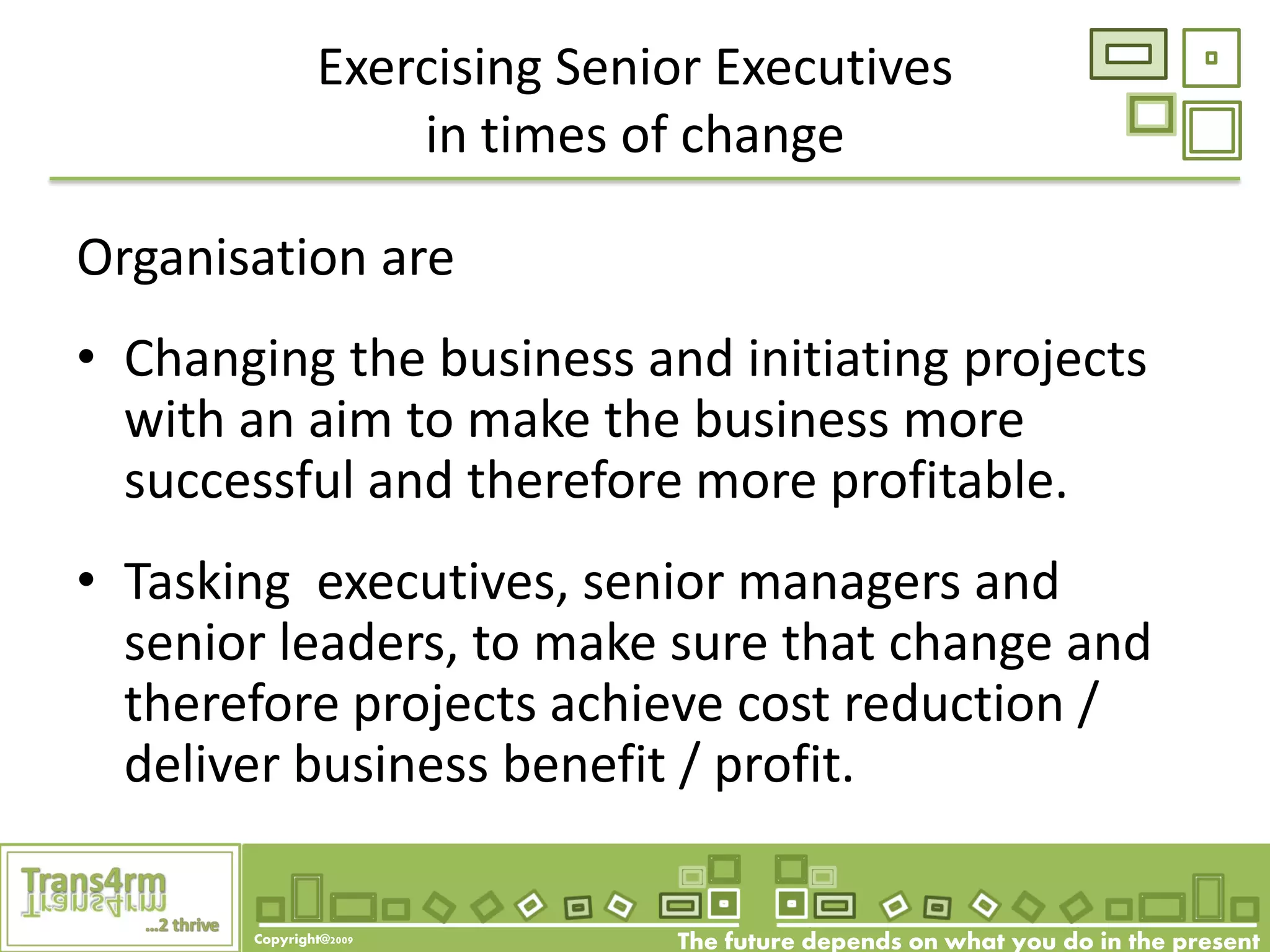 Coaching For Senior Executives | PPT