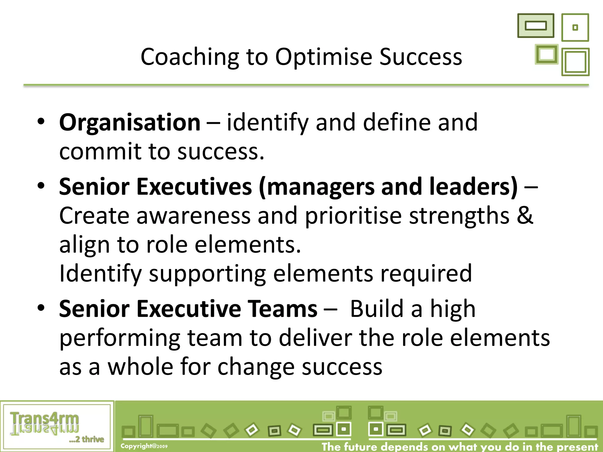 Coaching For Senior Executives | PPT