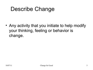 Coaching For Six Stages Of Change | PPT