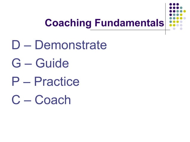 Coaching Fundamentals | PPT