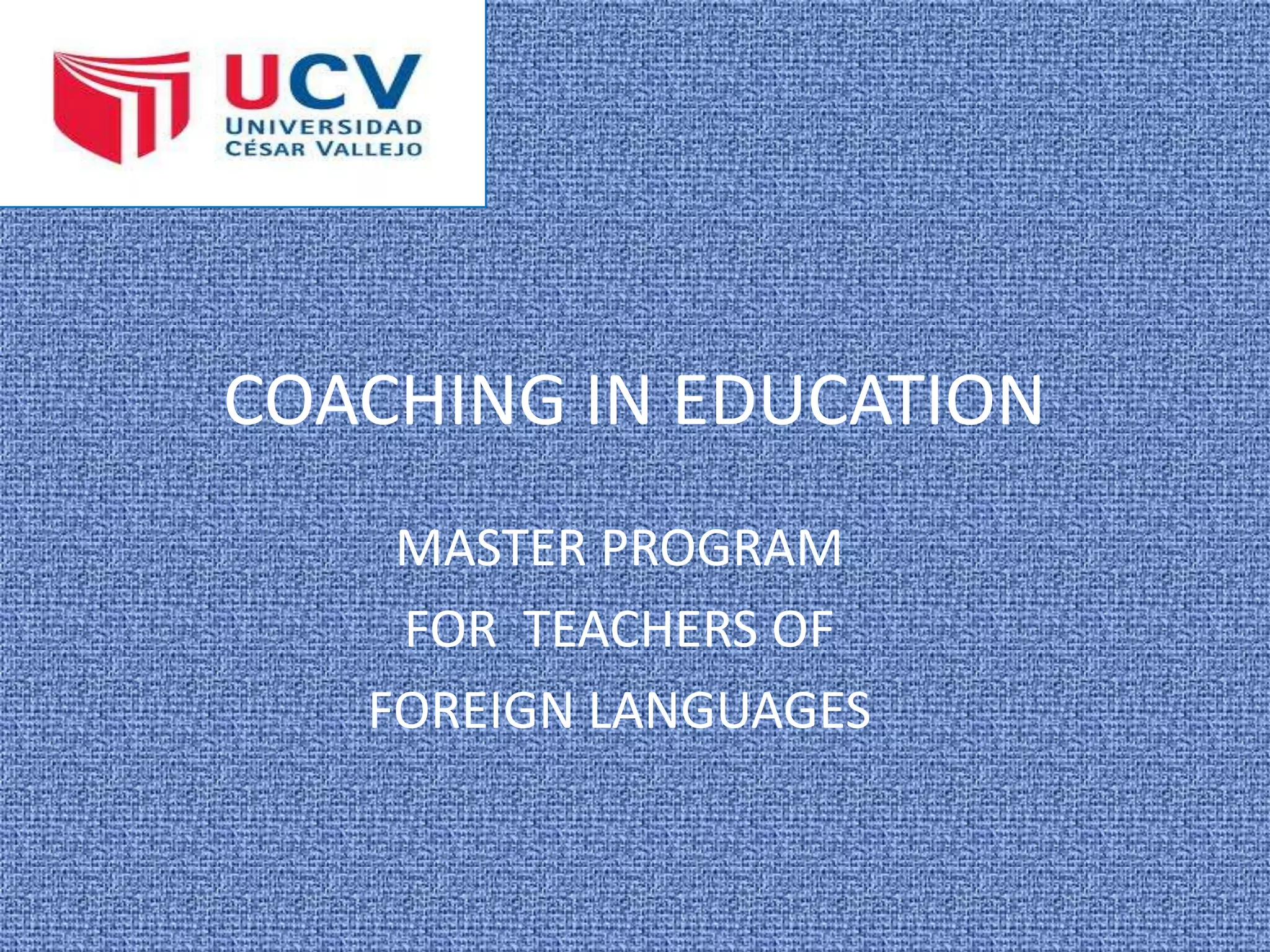 Coaching in education | PPTX