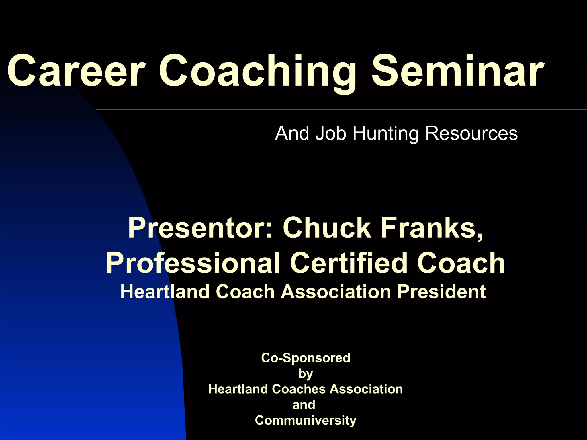 Coaching Job Hunting Seminar | PPT