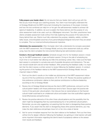 Coaching leaders mbti | PDF