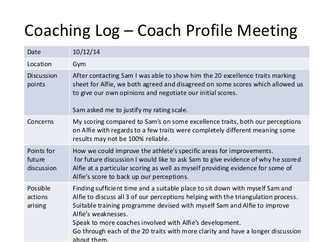 Coaching Log Unit 27 task 2 1/2