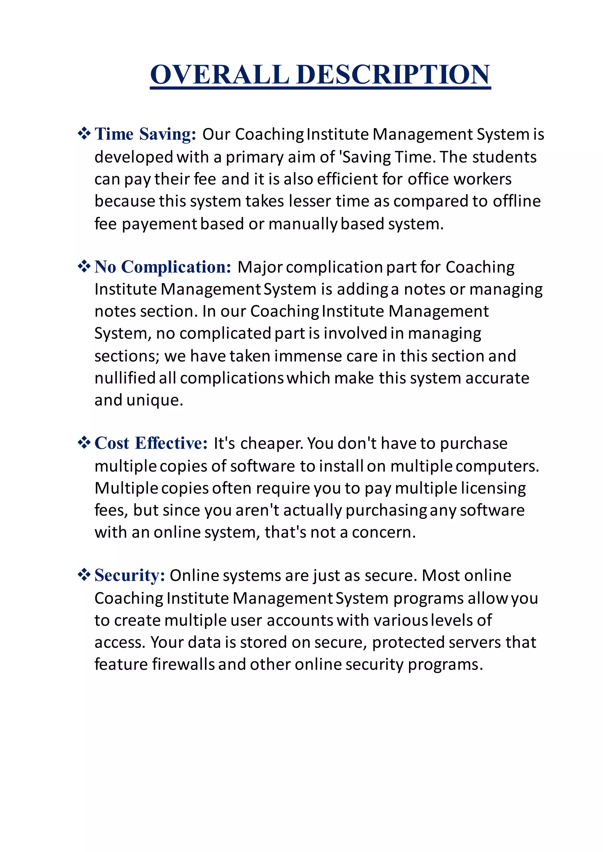 Coaching management system | DOCX