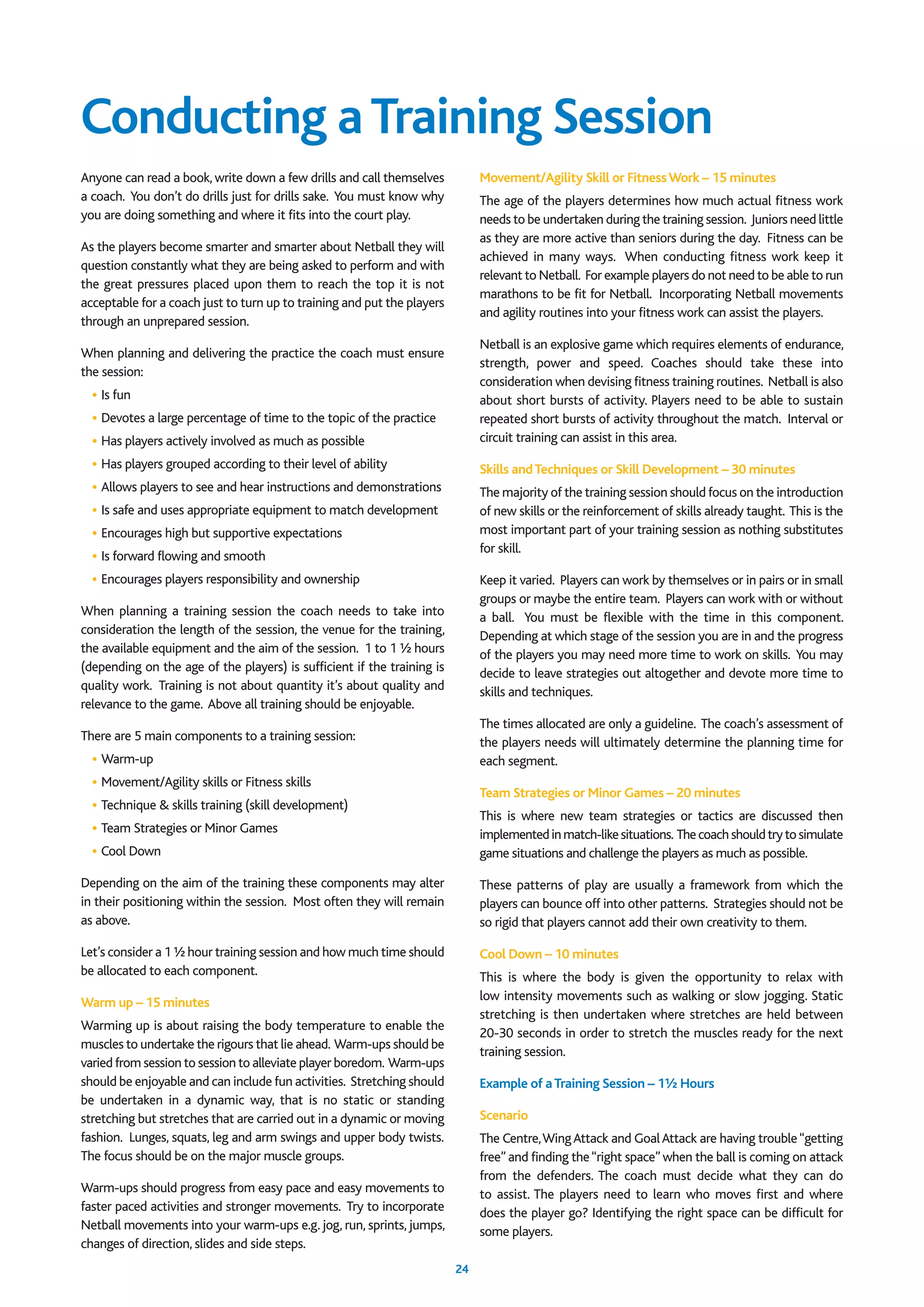 Coaching manual - Netball | PDF