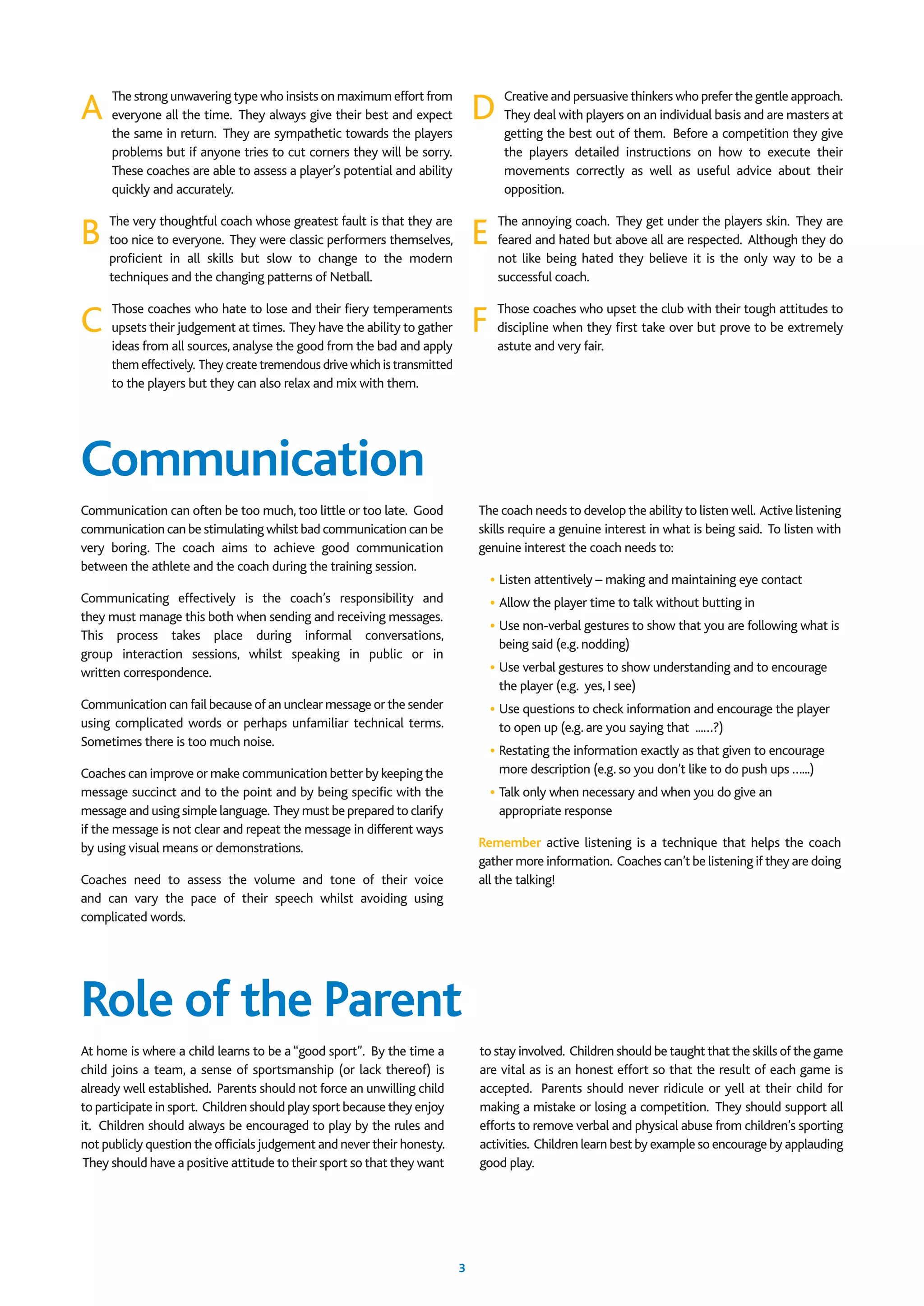 Coaching manual - Netball | PDF