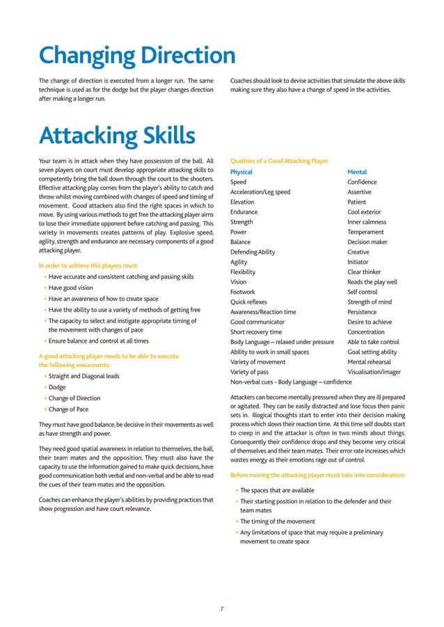 Coaching manual - Netball | PDF