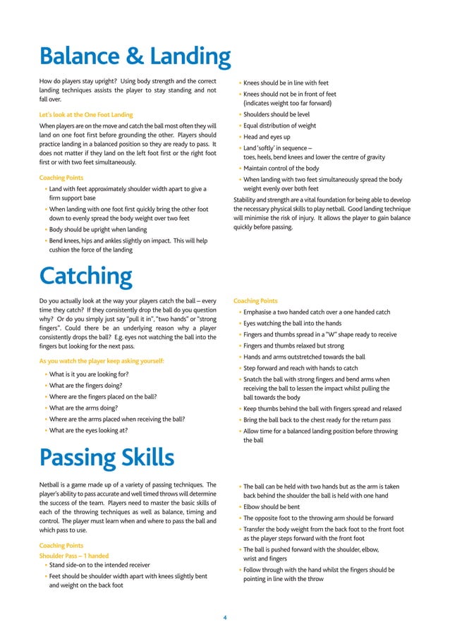 Coaching manual - Netball | PDF