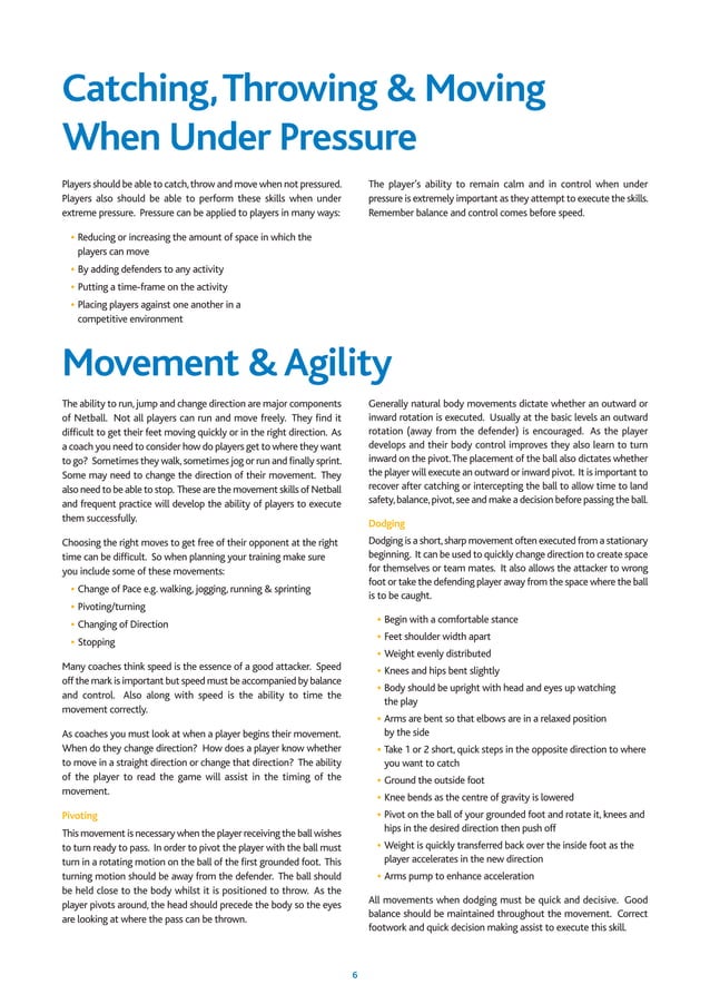 Coaching manual - Netball | PDF