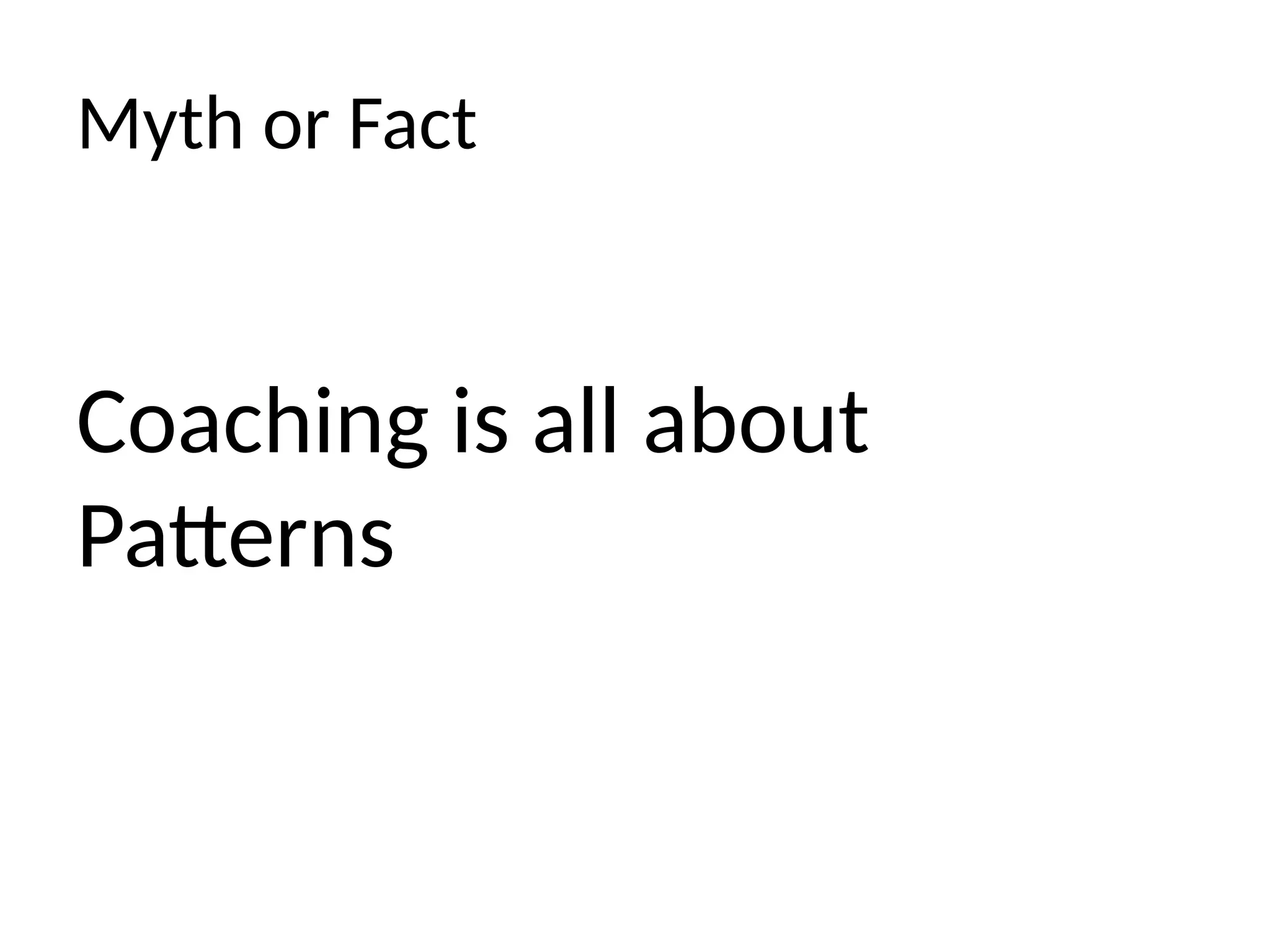 Coaching myths | PDF