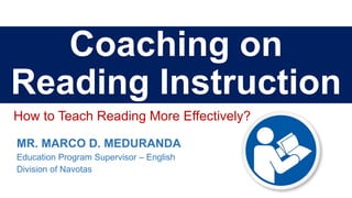 Coaching on reading instruction | PPTX