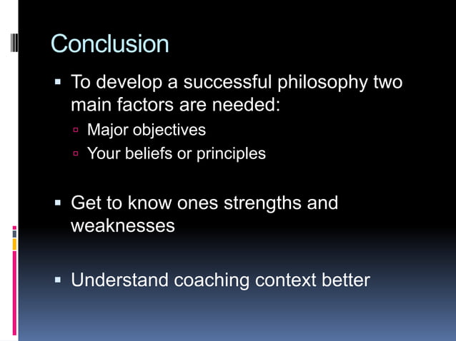 Coaching Philosophy | PPTX