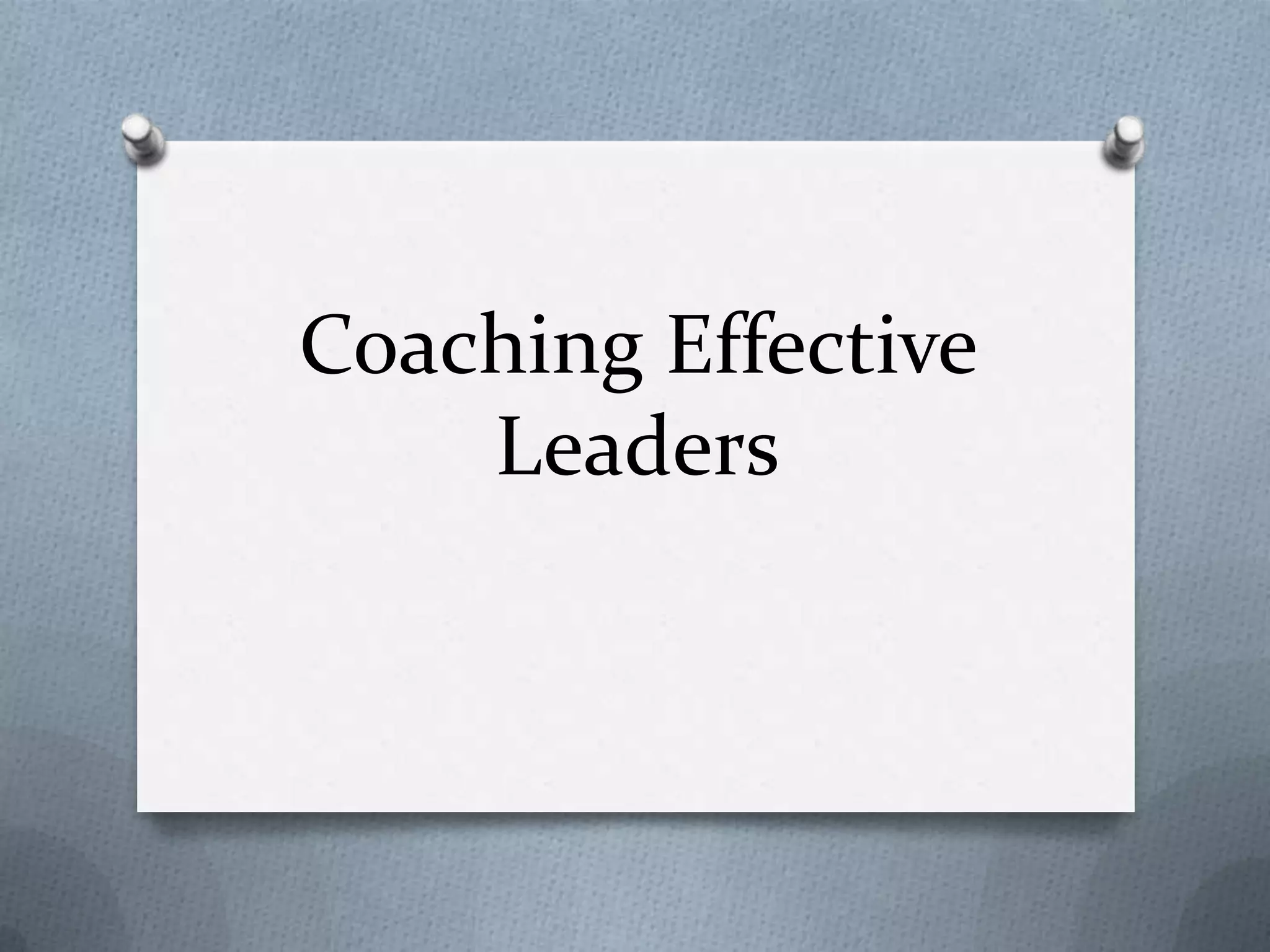 Coaching presentation | PPT