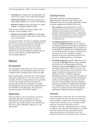 Maximizing the Impact of Executive Coaching | PDF | Human Resources | Business