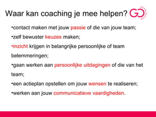 De meerwaarde van coaching in het snel veranderende informatievak | PPT