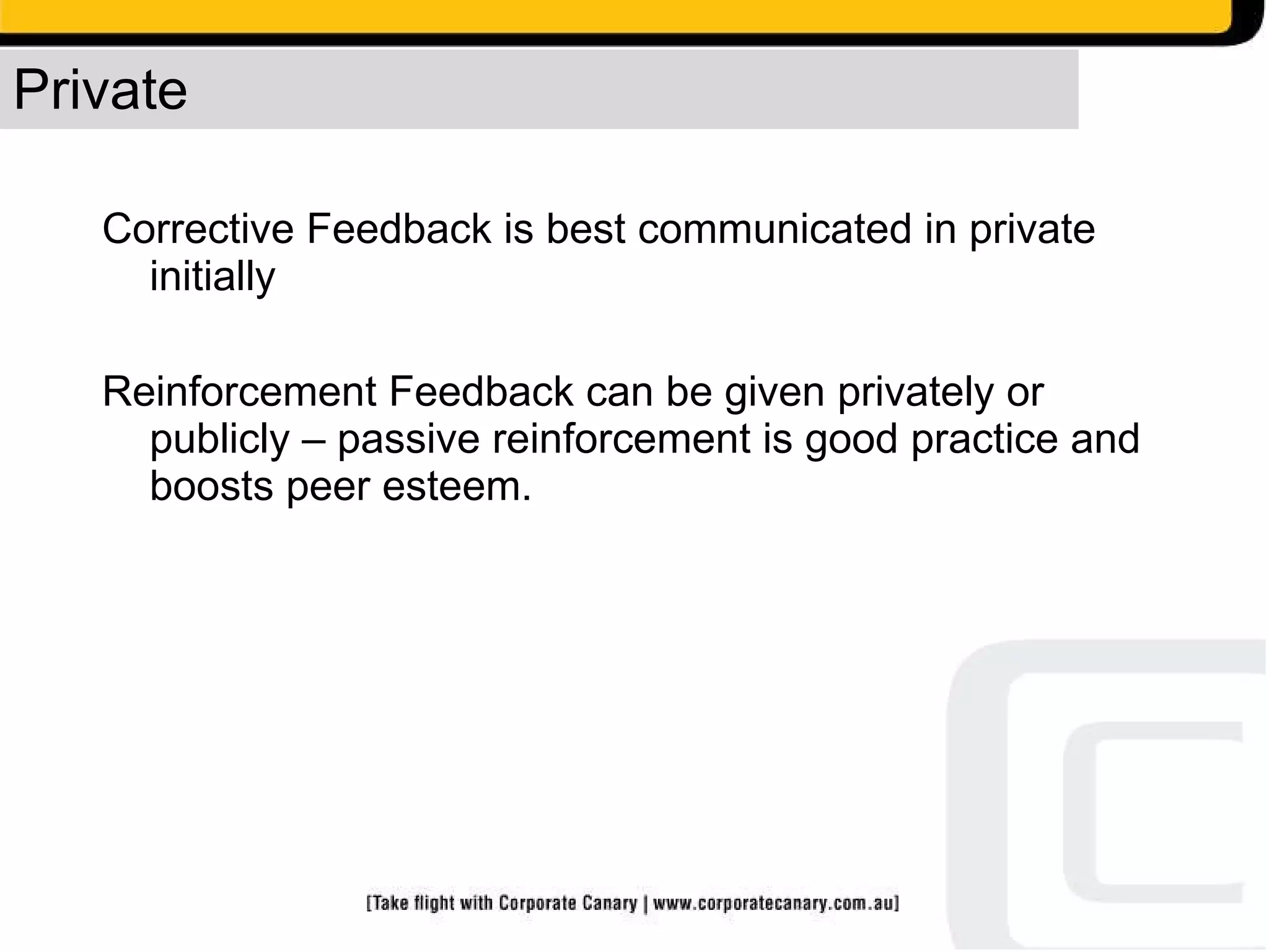 Coaching skills feedback techniques | PPT